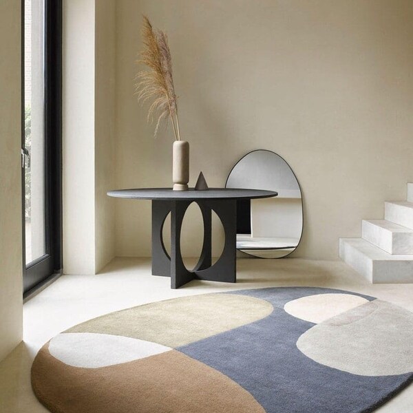 Handmade Oval Irregular Shape Hand Tufted Rug 100% Woolen Rug 2x3 3x5 ...