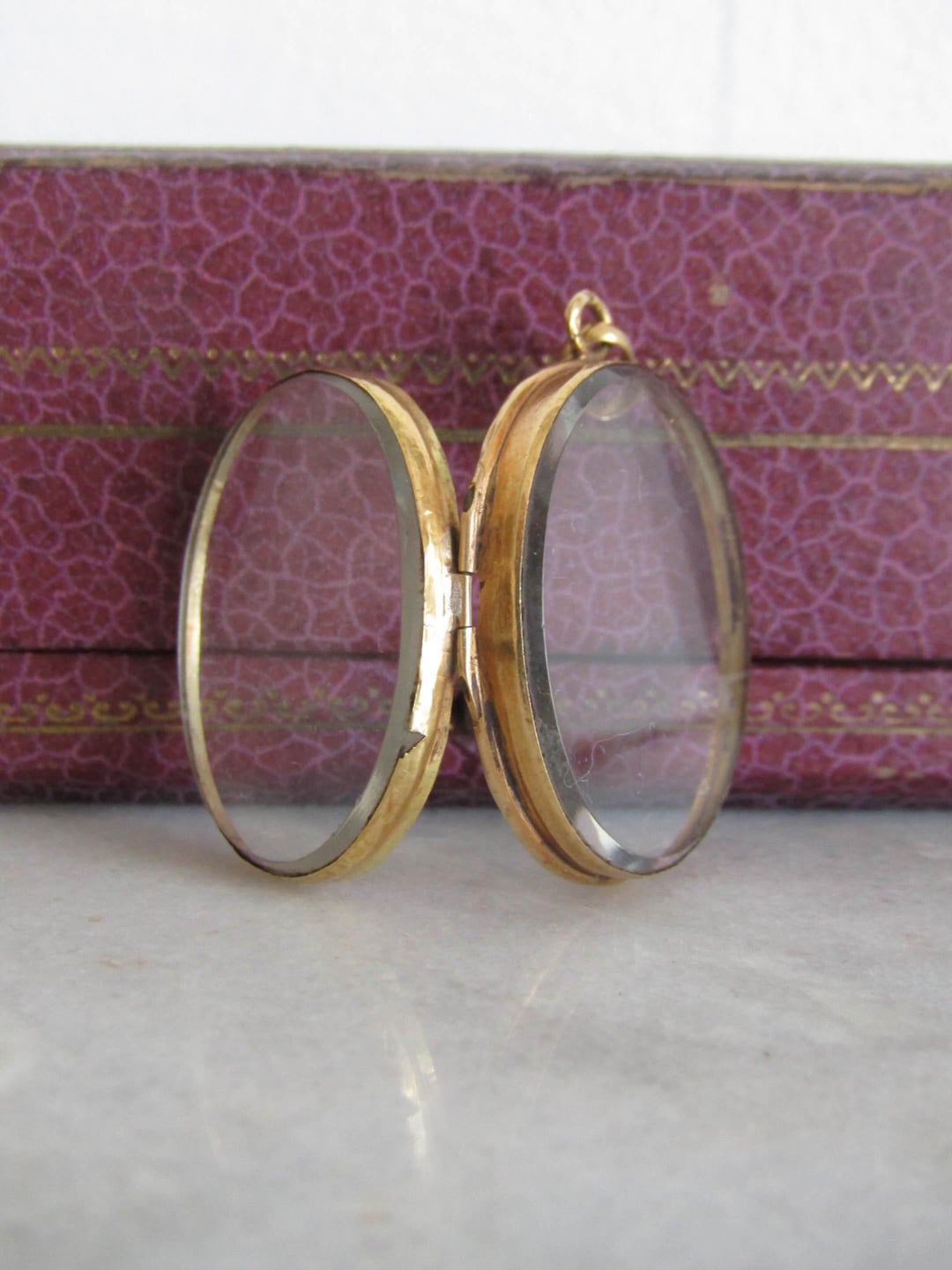 Victorian 18K Gold Large Shaker Locket, Antique French Gold and Beveled ...