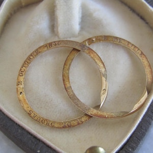 1860 French Gimmel Ring, Gimmal Engagement Band, Antique Joint Ring ...