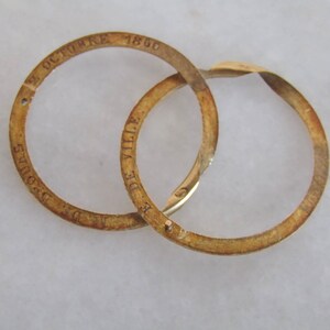 1860 French Gimmel Ring, Gimmal Engagement Band, Antique Joint Ring ...