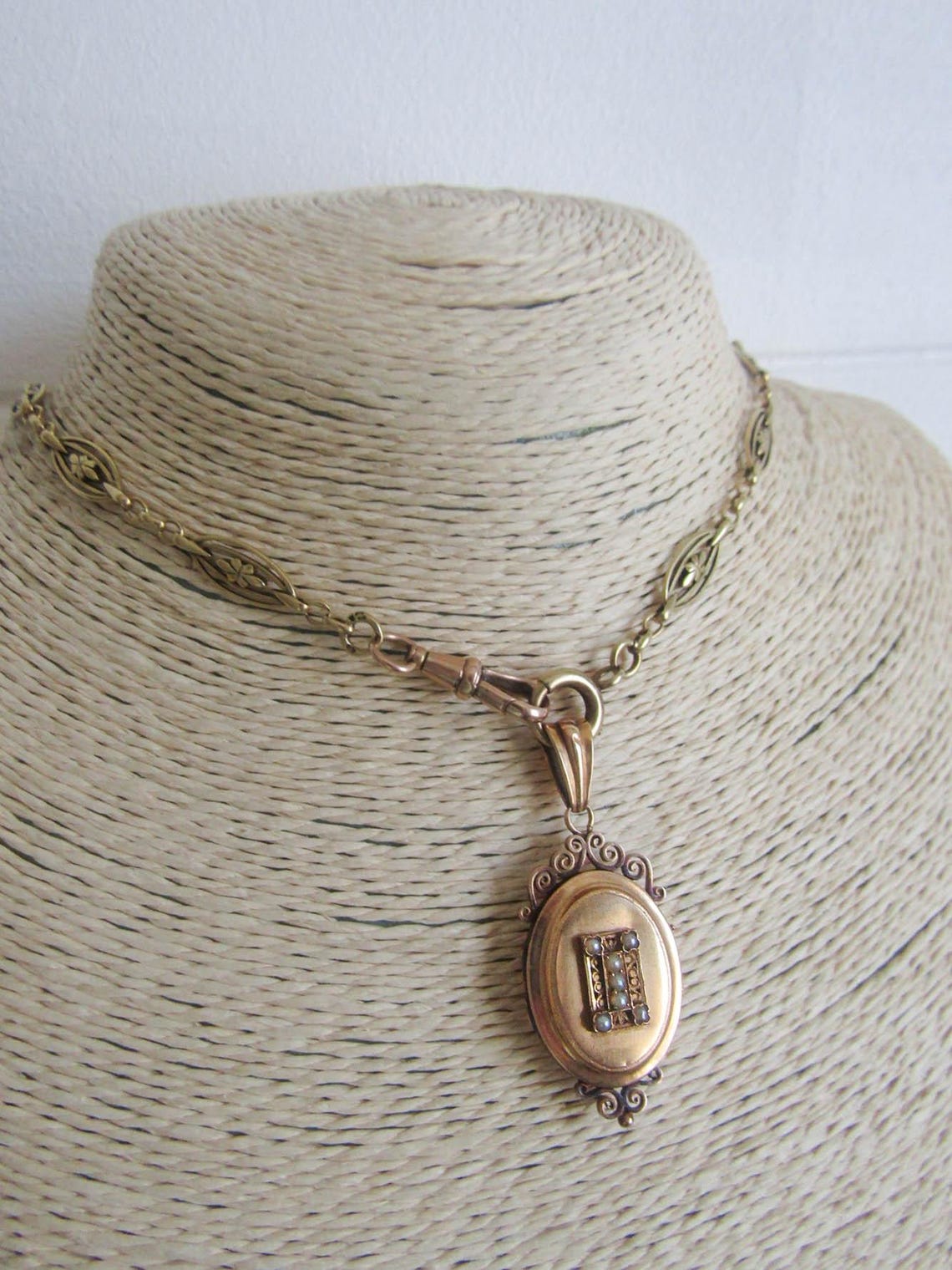 Antique French Victorian Vinaigrette 18k Solid Gold Locket With Hinged ...