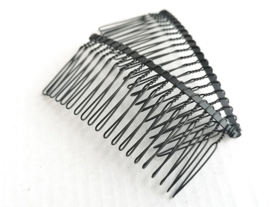 Black Metal Comb,20 Teeth Veil Comb,wedding Bridal Hair Accessories,diy ...