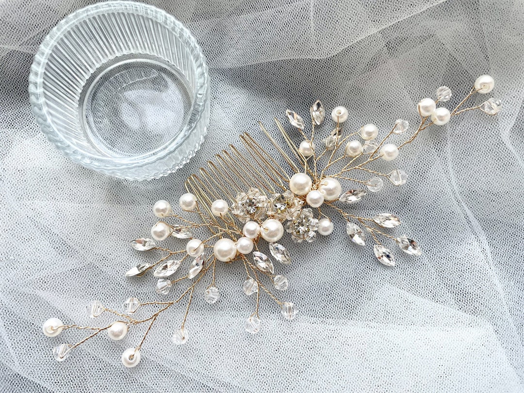 Bridal Vintage Pearl Rhinestone Hair Comb,bridesmaid Headband,wedding ...