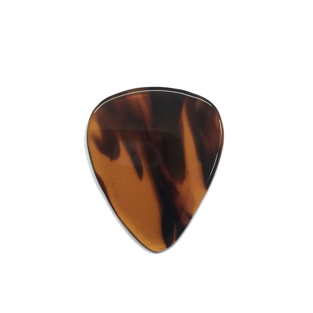 Synth Shell Handmade Guitar Pick, Teardrop, Faux Tortoiseshell ...