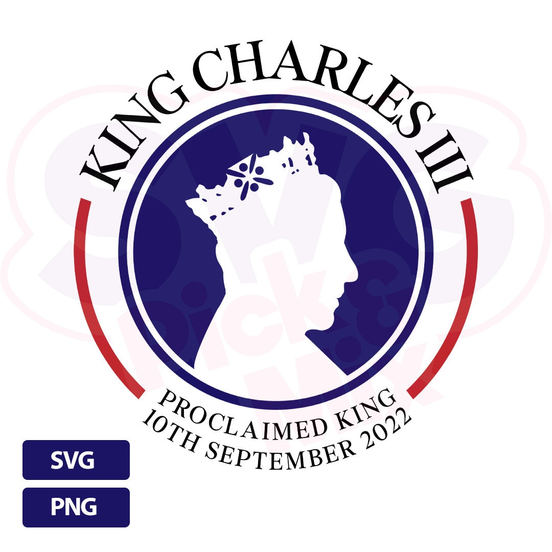 The King Charles III Proclaimed King 2022 Royal SVG Emblem Design, PNG ...
