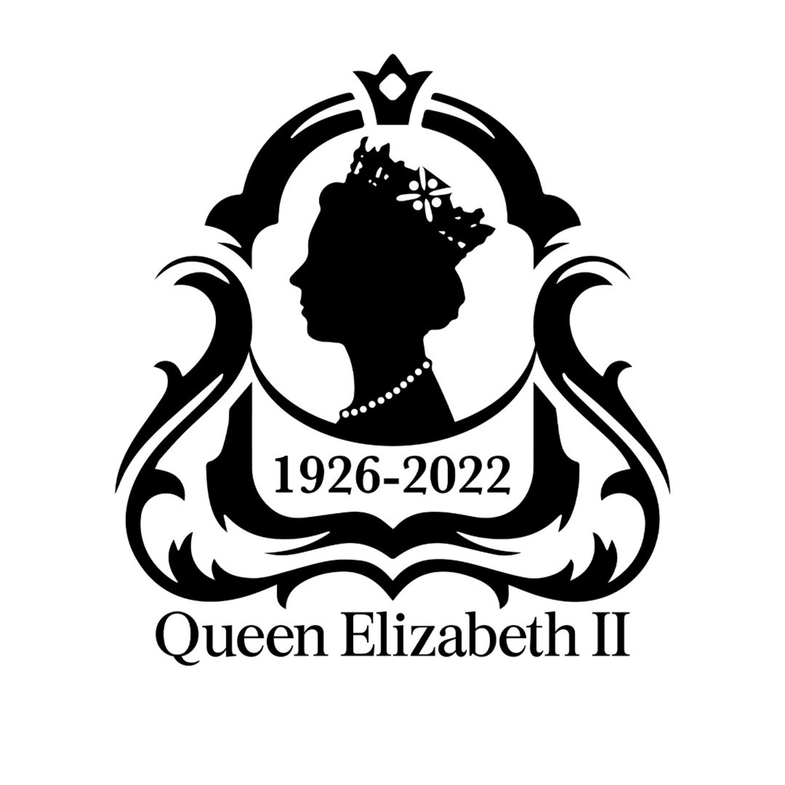 Her Majesty Queen Elizabeth Ii SVG Emblem/ Queen Elizabeth Birth and ...