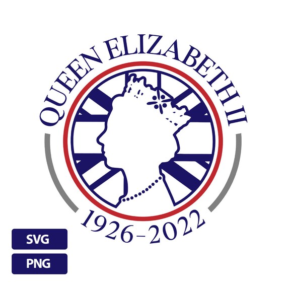 Queen Elizabeth Birth and Death Date Emblem 1926-2022 SVG PNG - Etsy