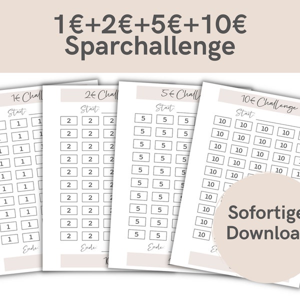 Euro Challenge Tracker - Etsy