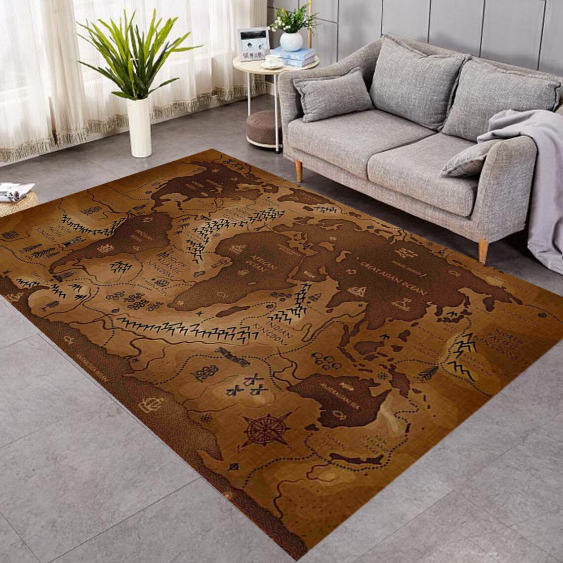 World Map Rugmap Ruggeography Themed custom Ruggift for - Etsy