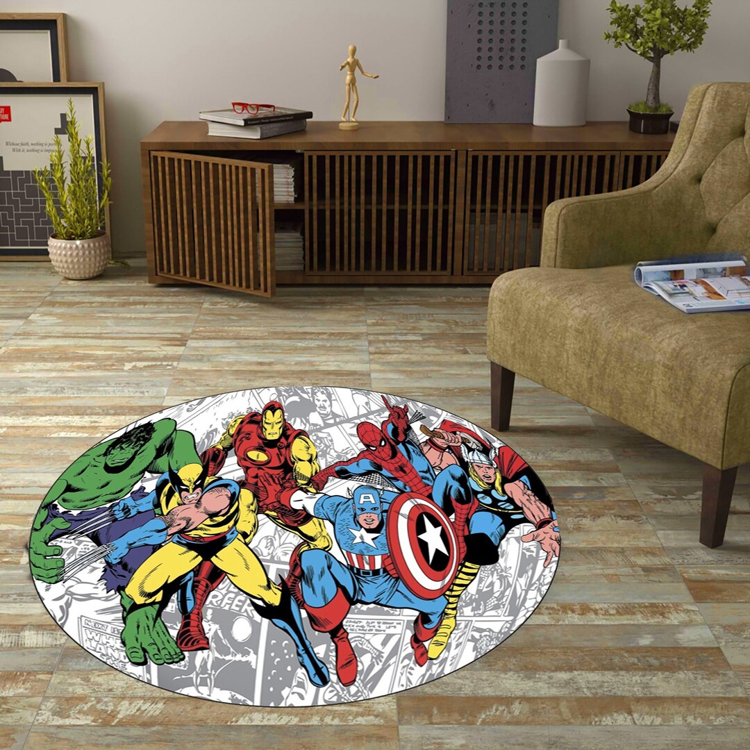 Spiderman Rug,hulk Rug,iron Man Rug,thor Rug,captain America Rug,kids ...