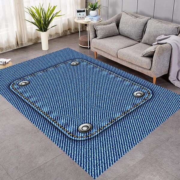 Denim Rug - Etsy