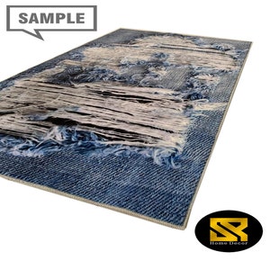 Jean Rug,fantastic Rug,blue Jean,denim Rug,jean Decor,blue Rug,soft Rug ...