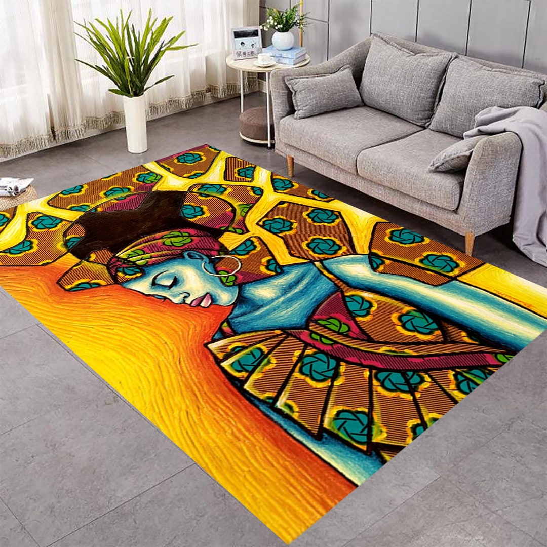African Art Rug,custom Rug,rug Decoration,woman Design,woman Art Rug ...