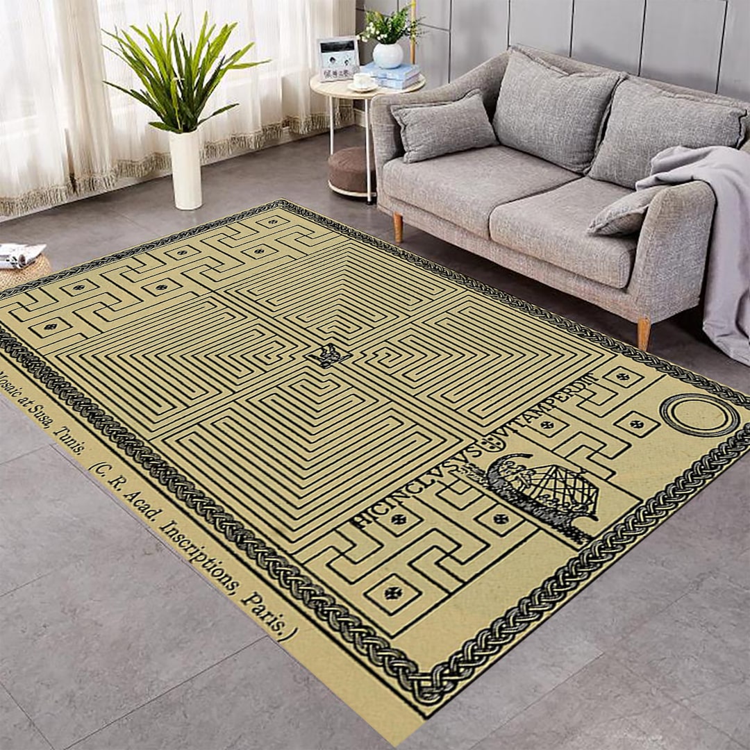 Labyrinth,decor Art Rug,labyrinth Rug,tumbled Carpet,,illusion Rug ...