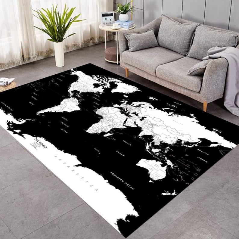 World Map Rugmap Ruggeography Themed custom Ruggift for - Etsy