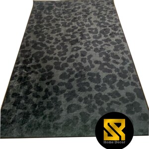 Cheetah Pattern,animal Print Rug,black Rug,leopard Decor,aesthetic Rug ...