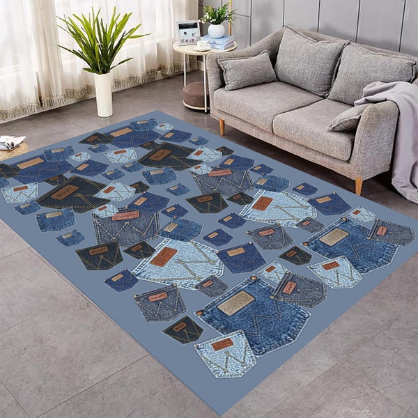 Denim Rug - Etsy
