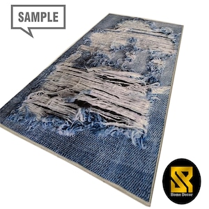 Jean Rug,fantastic Rug,blue Jean,denim Rug,jean Decor,blue Rug,soft Rug ...