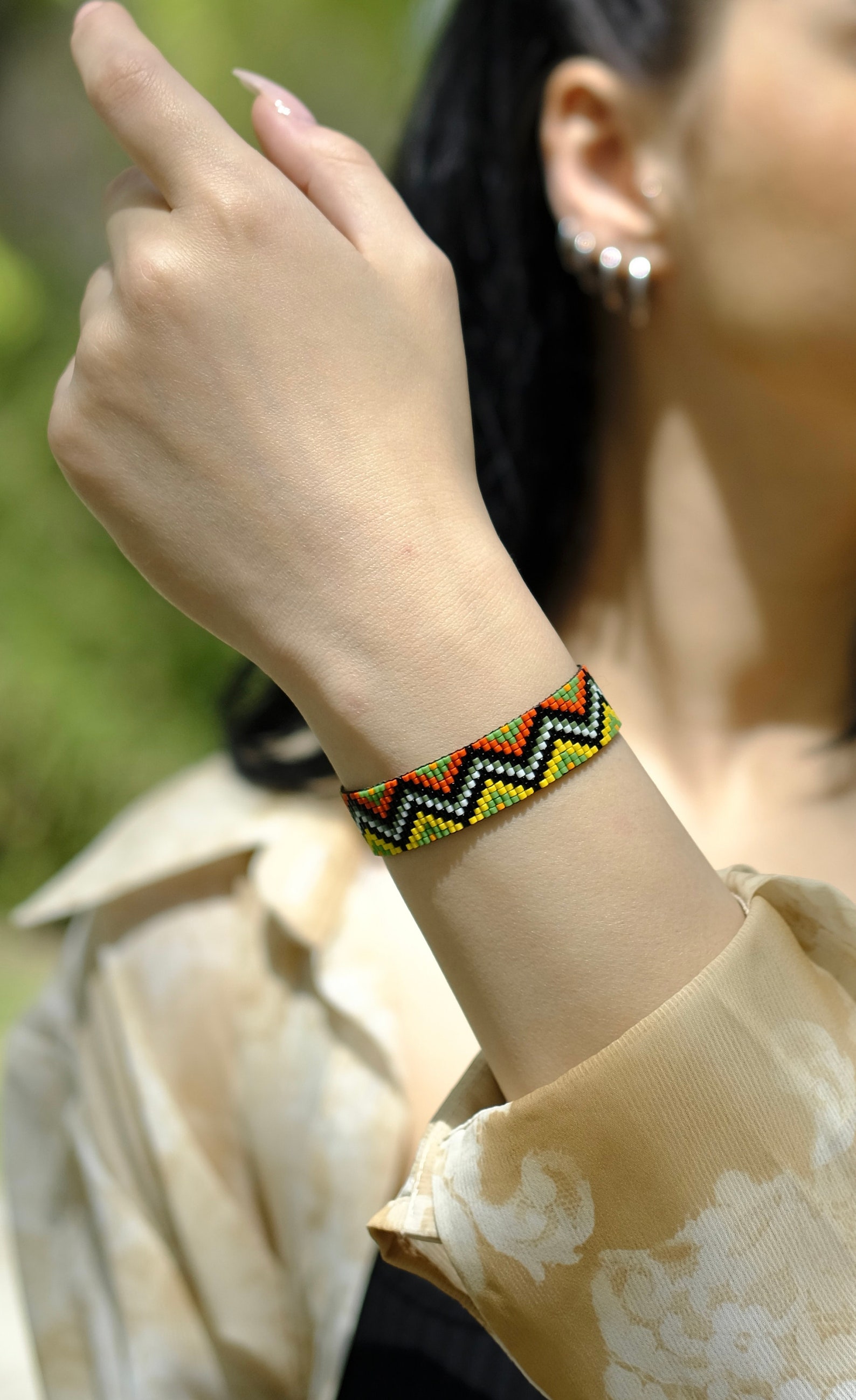 Ethnic Patterned Miyuki Bracelet - Etsy