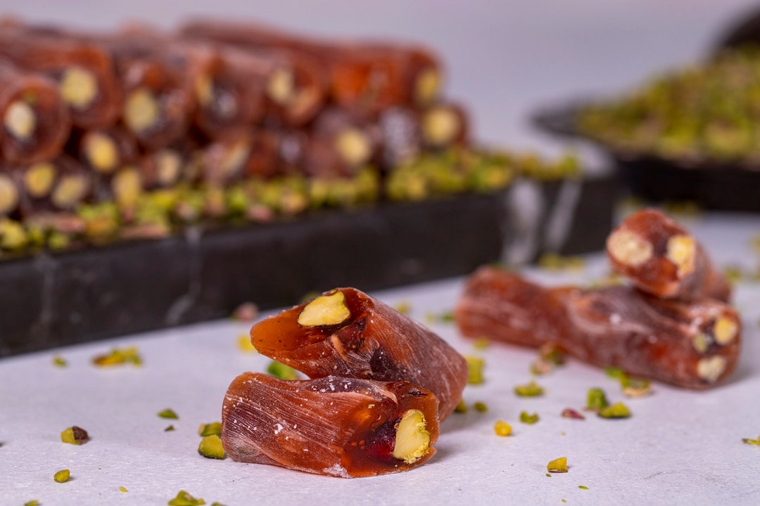 Orange Flavored With Pistachio Finger Delight, Turkish Delight, Turkish ...