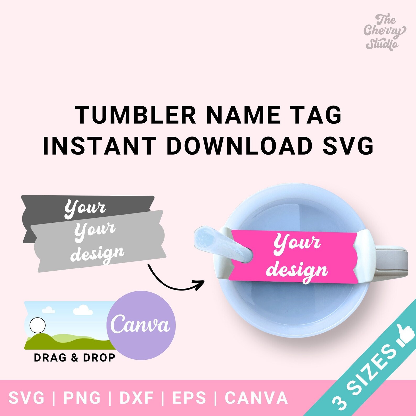 Tumbler Name Tag SVG BUNDLE 40oz 30oz 20oz, Tumbler Name Plate SVG Cut ...