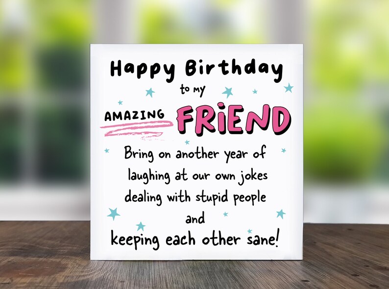 Happy Birthday to My Amazing Friend: Birthday Card for Friend - Etsy UK