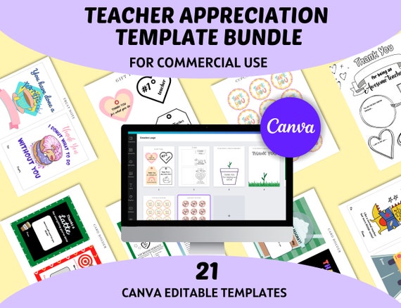 Teacher Appreciation Week Gift Printable Editable Canva - Etsy