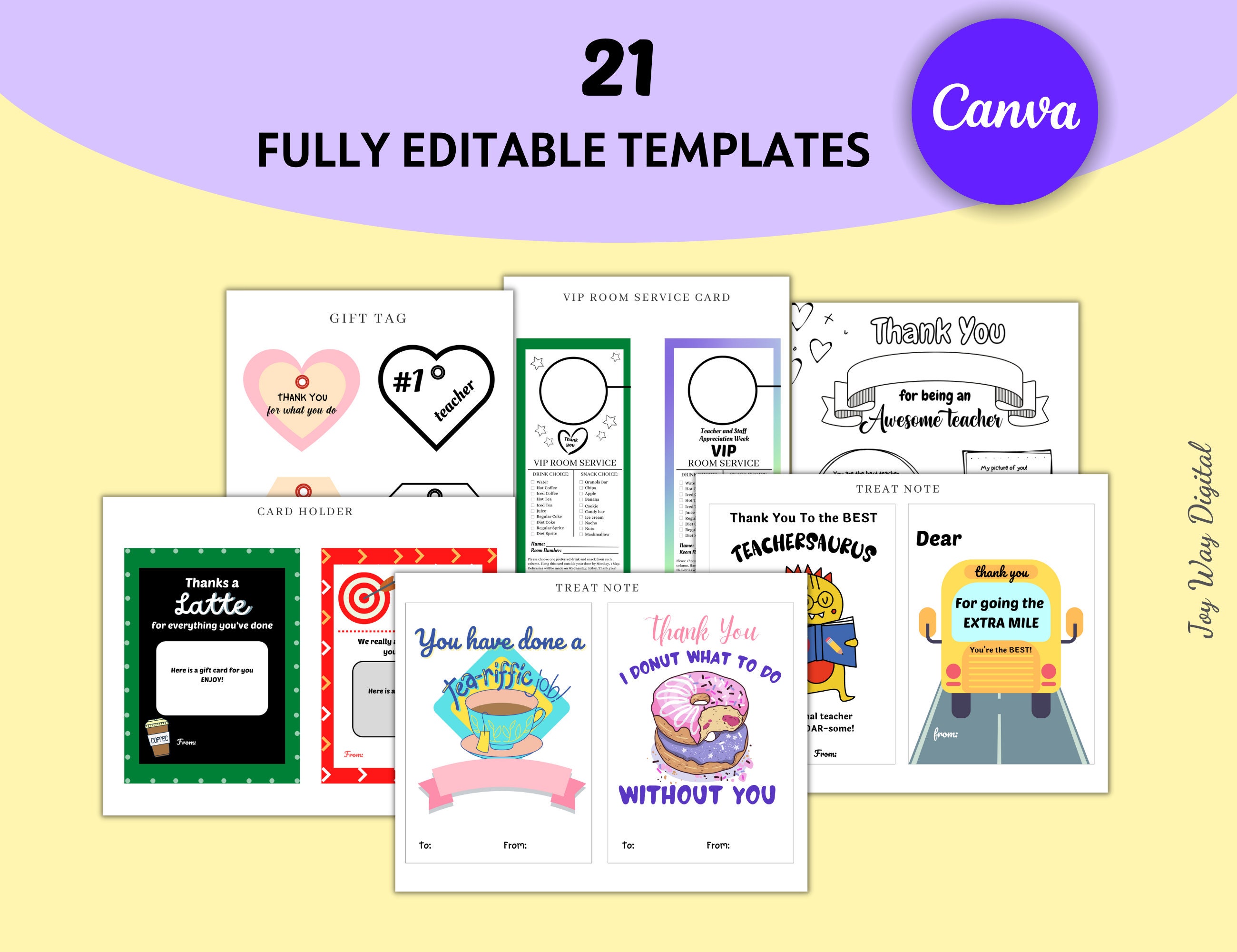 Teacher Appreciation Week Gift Printable, Editable Canva Template ...