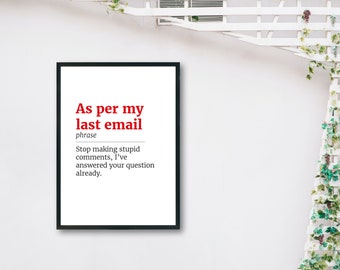 Per My Last Email - Etsy