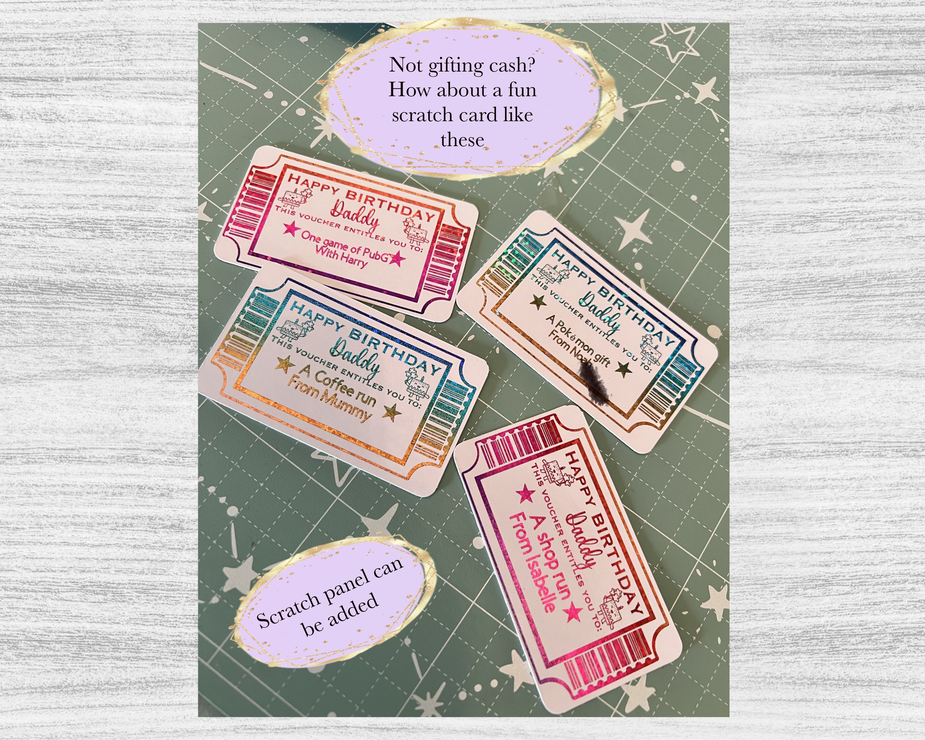 Personalised Birthday Scratch Card Scratch and Reveal Card - Etsy