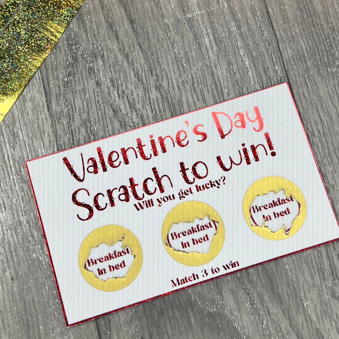 Scratch to Win Personalised Valentines Day Scratch Card - Etsy UK