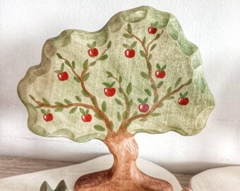 Handcrafted Open Ended Wooden Toy Tree and Landscaping Apple - Etsy