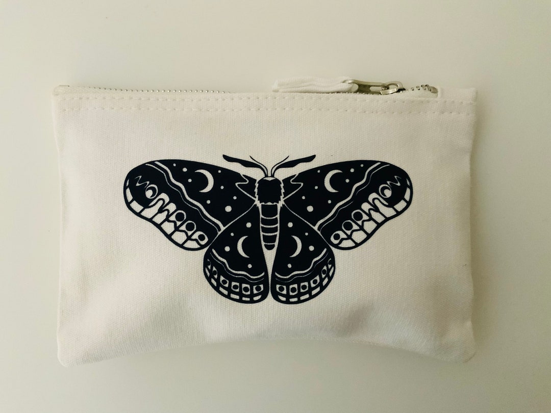 Celestial Cecropia Moth Organic Cotton Accessories Pouch Bag - Etsy