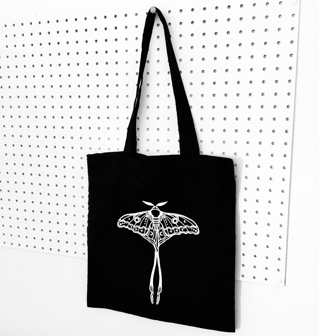 Celestial Chinese Luna Moth Black Organic Fair Trade Eco Cotton ...