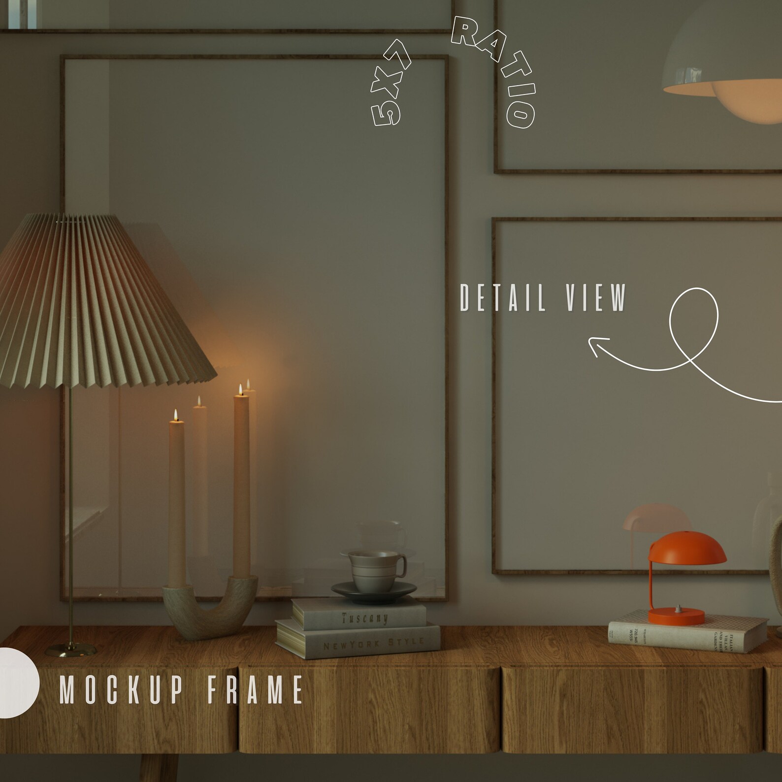 Frame Mockup, Horizontal Frame Mockup, Gallery Wall Frame Mockup, Set ...