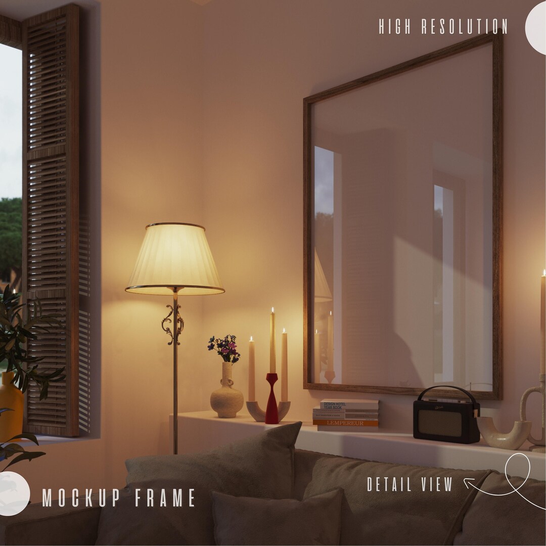 Mockup Frame, Set of 3, Set of 2 and Single Frame, Wood Frame Mockup ...