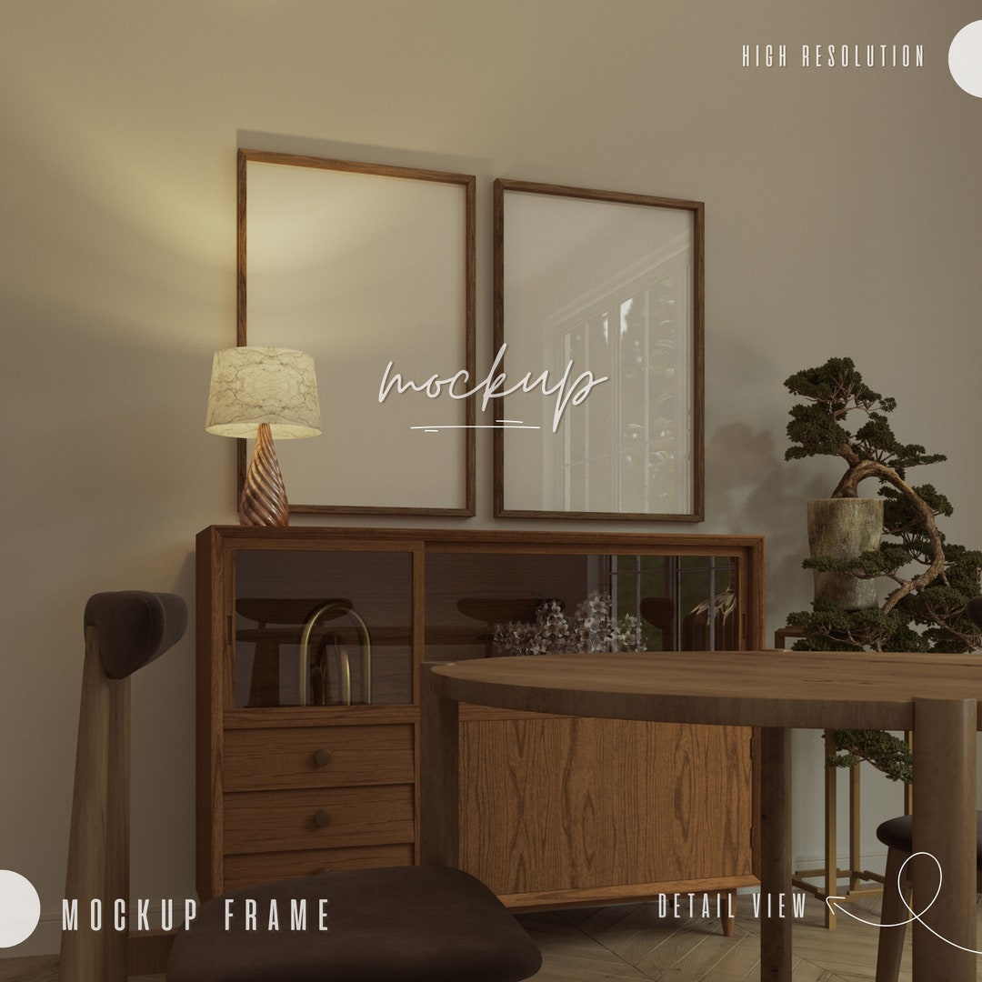 Two Frames Mockup, Set of 2 Frame Mockup, Gallery Wall Frame Mockup ...