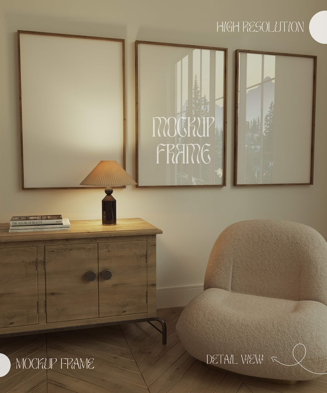 Frame Mockup Bundle, Set of 2 Mockup, Mockup Frame, Wood Frame Mockup ...