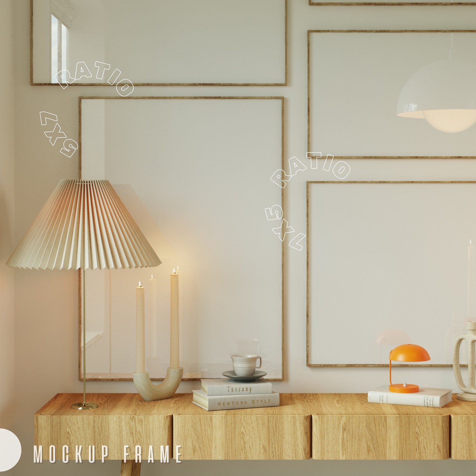 Frame Mockup, Horizontal Frame Mockup, Gallery Wall Frame Mockup, Set ...