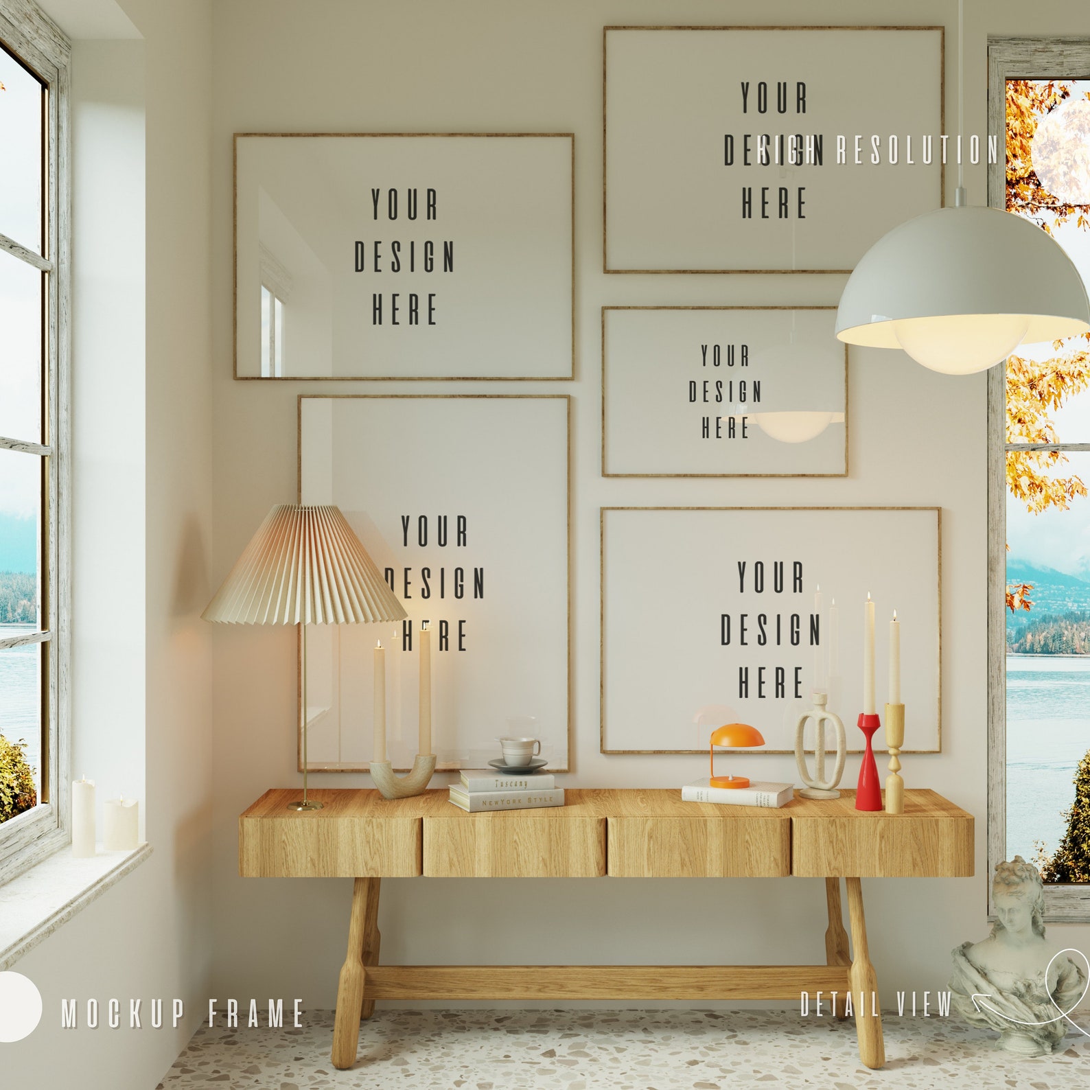 Frame Mockup, Horizontal Frame Mockup, Gallery Wall Frame Mockup, Set ...