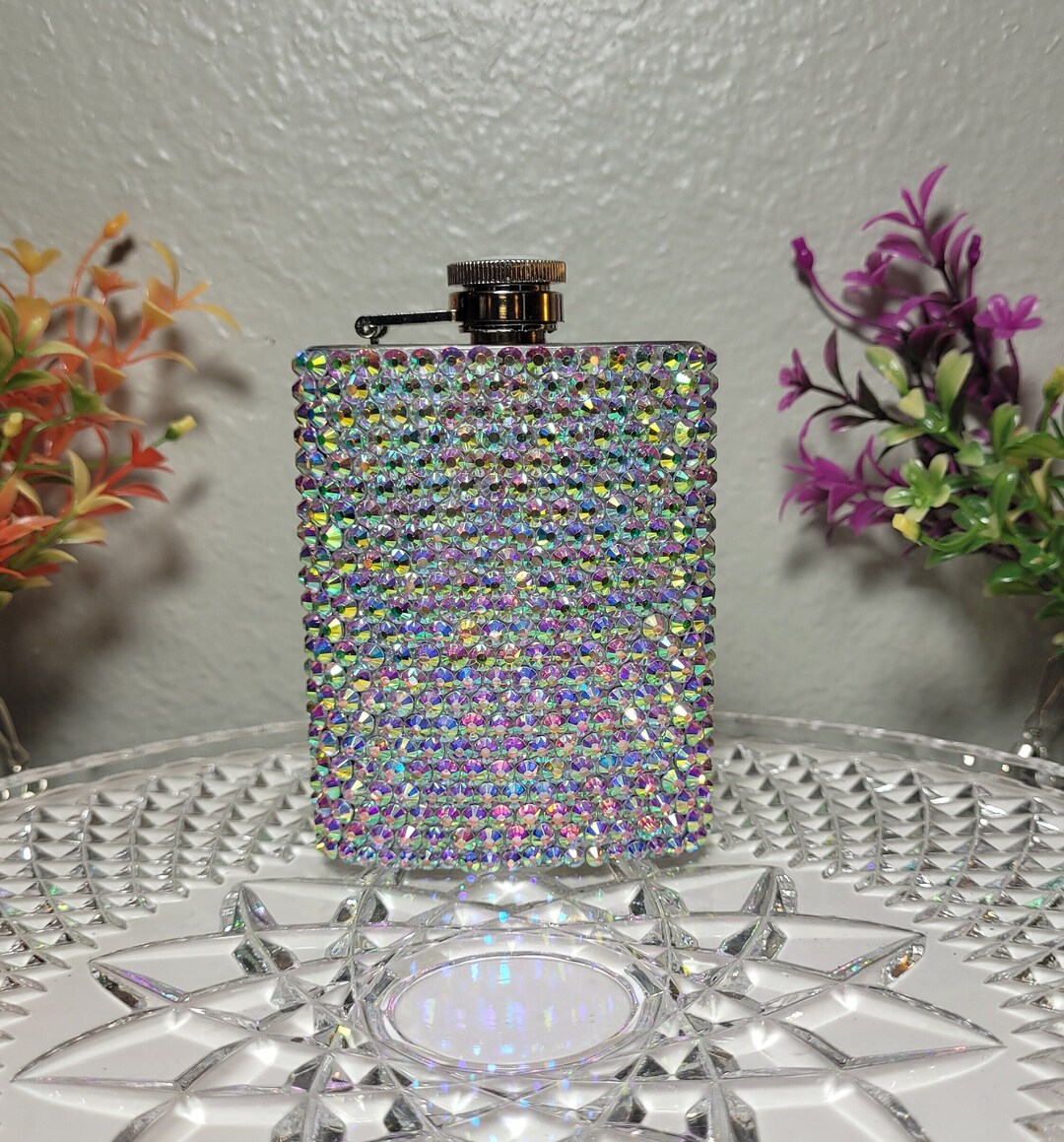 Blinged Alcohol Flask Bling Wine Booze Tumbler Tea Coffee Mug Glam Cup ...