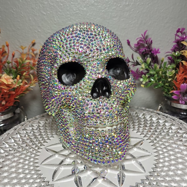 Rhinestone Skull Decor - Etsy