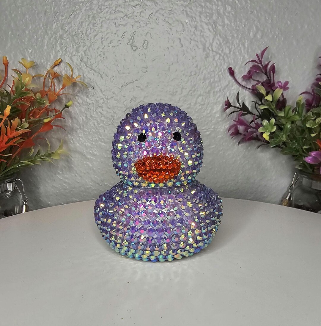 Blinged Rubber Ducky AB Glass Rhinestones Bling Duck Bath Toy Display ...