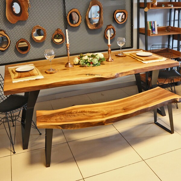 Live Edge Dining Table - Etsy
