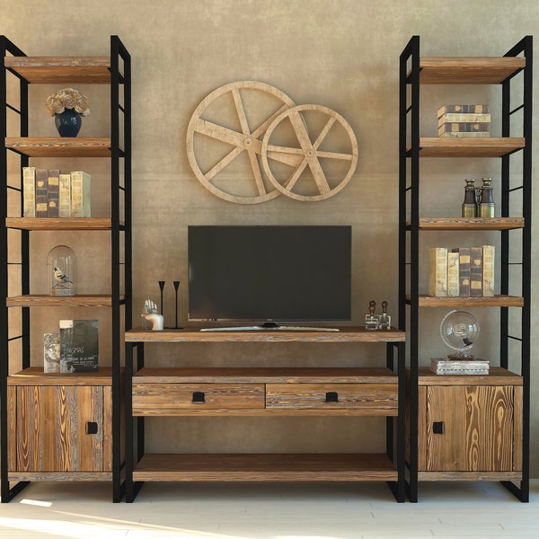 Rustic Media Center - Etsy