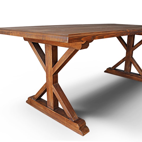 Trestle Dining Table - Etsy