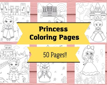 50 Princess Coloring Book Pages Variety of Princess Coloring Pages for ...