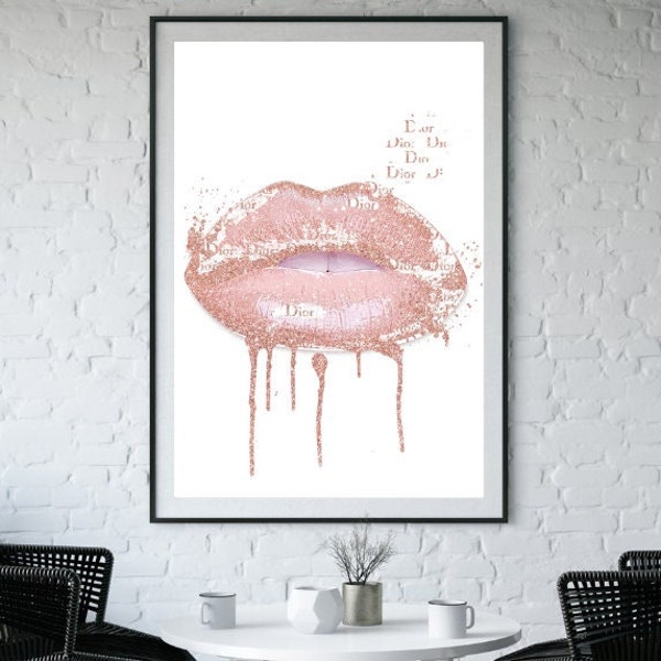 Lips Poster - Etsy UK