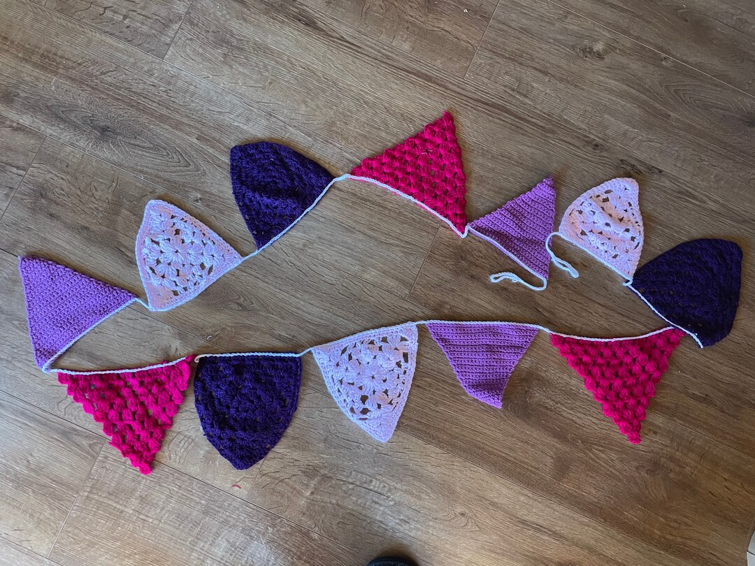 Triangle Crochet Bunting Crochet Bunting. - Etsy