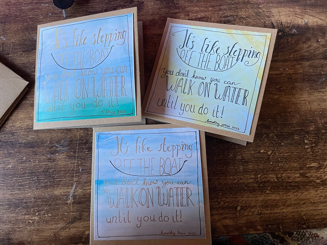 Step off the Boat Motivational Card, - Etsy